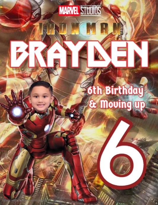 Iron Man Kids Party Invitation Template (1) | PosterMyWall