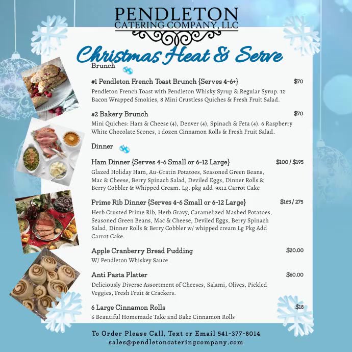 Blue Christmas Menu Square Video | PosterMyWall