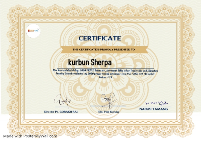 Copy of Copy of certificate | PosterMyWall