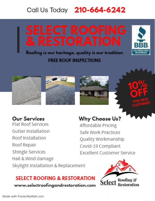 Copy of Roofing Service Expert Flyer Poster | PosterMyWall