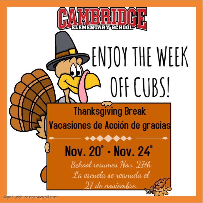 Thanksgiving Break | PosterMyWall