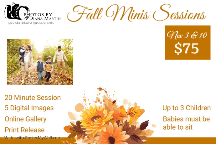 Fall Mini Session Template | PosterMyWall
