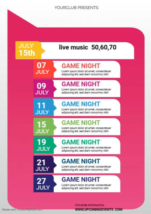 Event Schedule Flyer | PosterMyWall