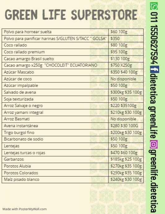 Copia de Copia de Grocery Price List Flyer Template | PosterMyWall