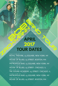 Rock Band Concert Tour Schedule Flyer Template | PosterMyWall