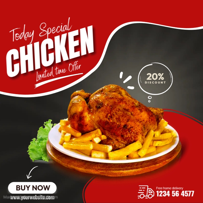 Roasted Chicken Limited Offer | PosterMyWall