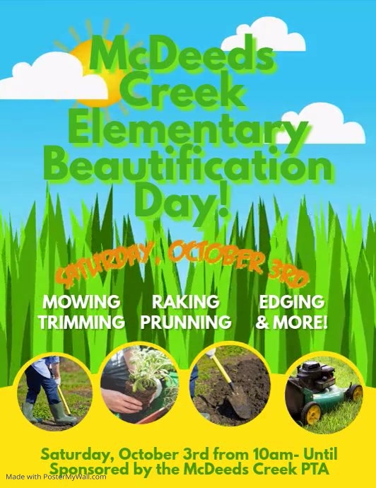 McDeeds Beautification Day | PosterMyWall