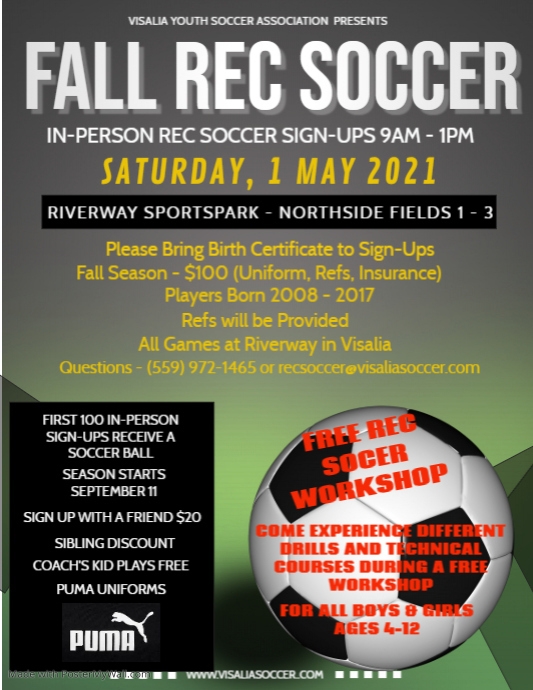 2021 Fall Rec Flyer | PosterMyWall