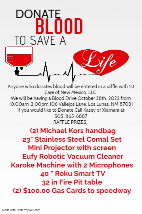 Typographic Blood Donation Poster Template | PosterMyWall