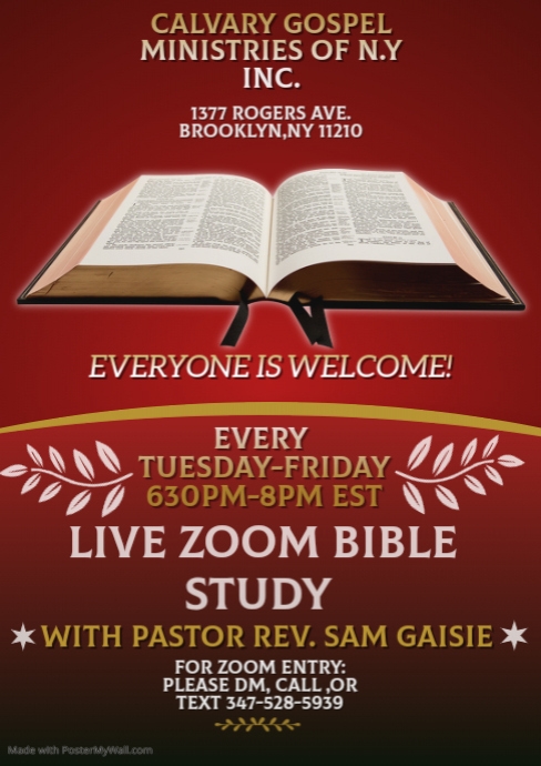 Copy of BIBLE STUDY POSTER | PosterMyWall