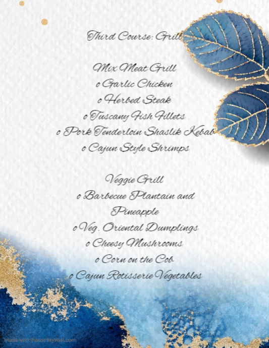 Copy of Copy of Copy of Copy of Blue and Gold Menu Template 2 ...