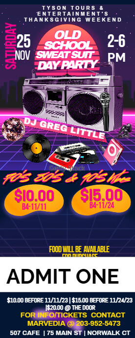 BACK TO OLD SCHOOL TICKET | PosterMyWall