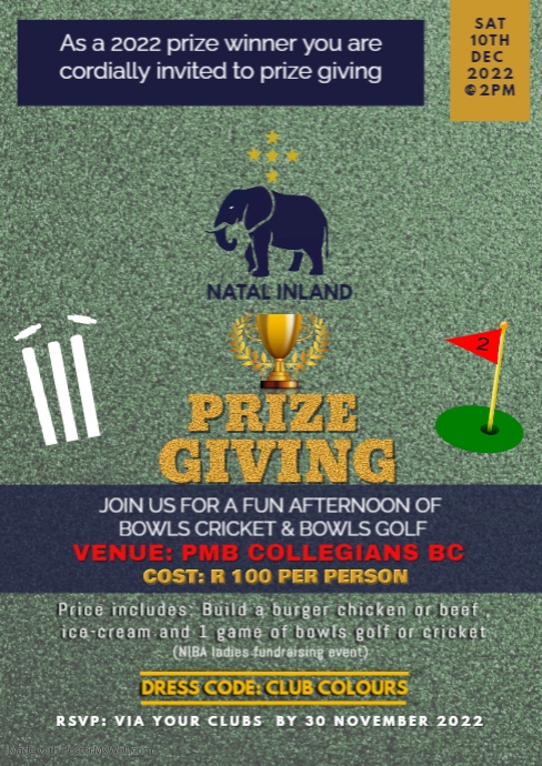 NIBA PRIZE GIVING 2022 invite (1) | PosterMyWall