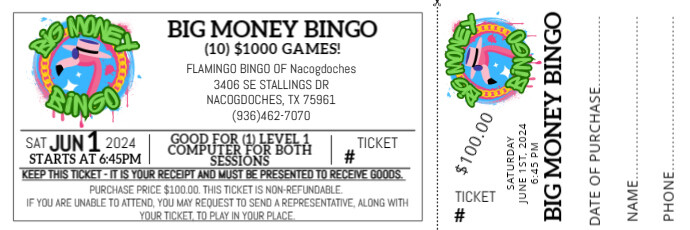 NAC - Big Money Ticket | PosterMyWall