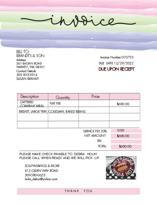 Copy of Copy of Invoice Templet (4) | PosterMyWall