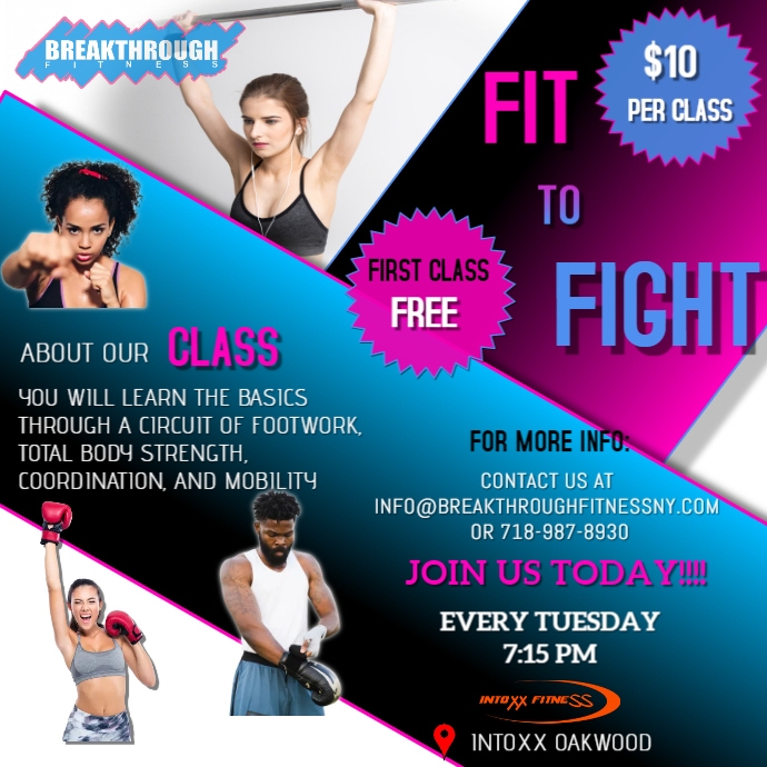 IG Fit to Fight Post | PosterMyWall