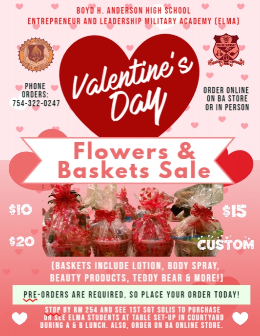 Valentine's Day Flowers and Basket Sale | PosterMyWall