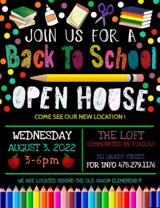 Copy of BACK TO SCHOOL OPEN HOUSE FLYER | PosterMyWall