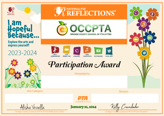 Reflections certificate (1) | PosterMyWall