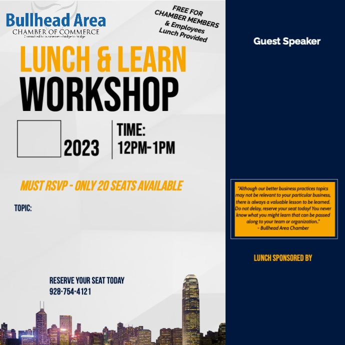 Copy of Lunch & Learn Workshop_August_18_2023_2 | PosterMyWall