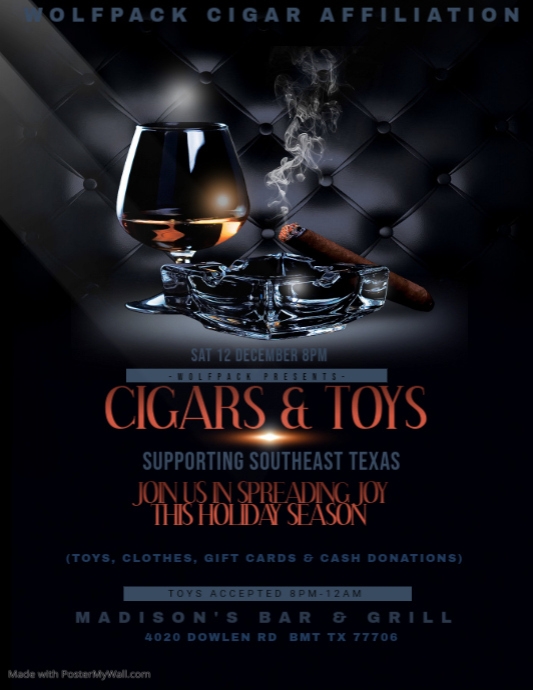 Copy of CIGAR & WHISKEY Flyer Template | PosterMyWall