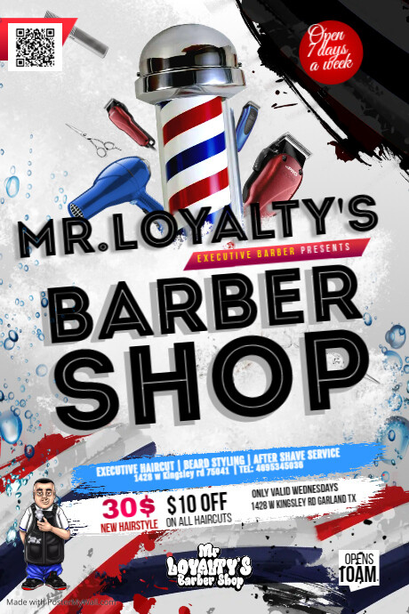 Barber shop flyer design | PosterMyWall