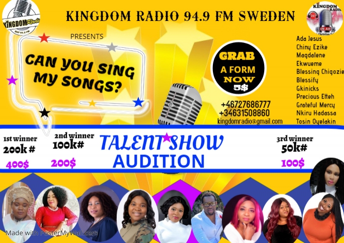 Copia de Got Talent Audition Flyer Template | PosterMyWall