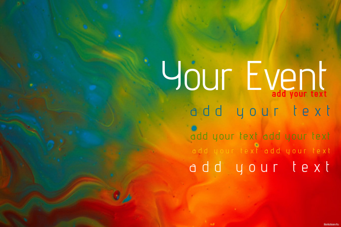 Colorful Paint Simple Modern Event Club Venue Art Poster Template ...