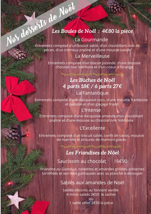 Nos desserts de Noël | PosterMyWall