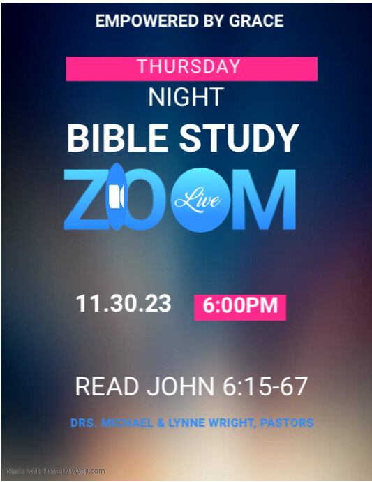 zoom bible study | PosterMyWall