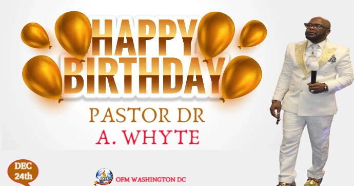 PASTOR BIRTHDAY CELEBRATION DESIGN TEMPLATE | PosterMyWall