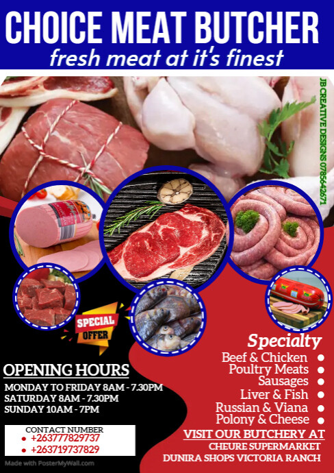 Meat Shop Flyer | PosterMyWall
