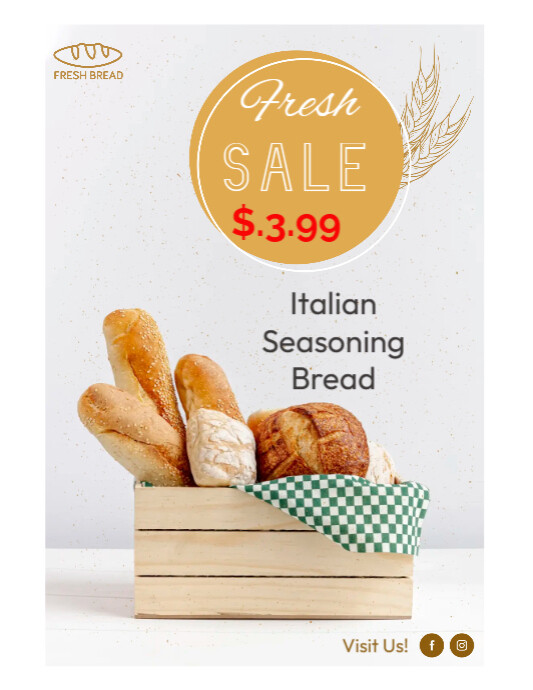 Fresh Bread Sale | PosterMyWall