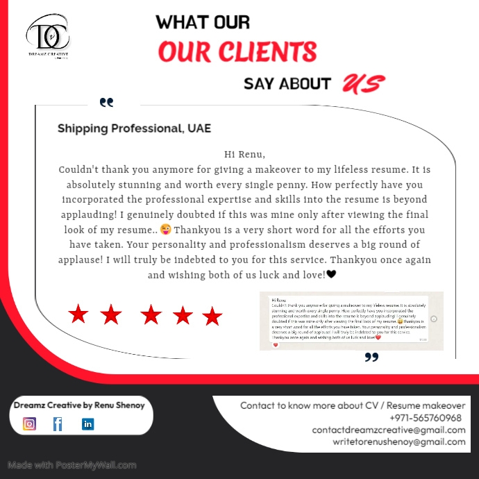 Copy of Red Clients Testimony (4) | PosterMyWall