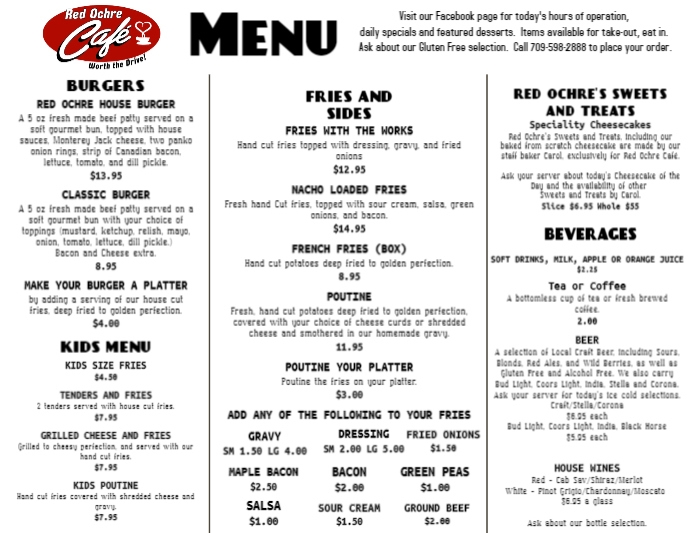 Red Ochre Café Menu - Page 2 2022 | PosterMyWall