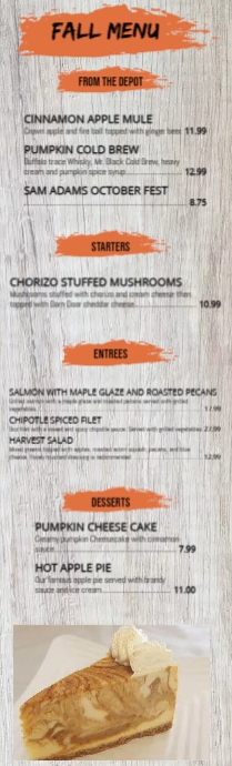 Fall Menu | PosterMyWall
