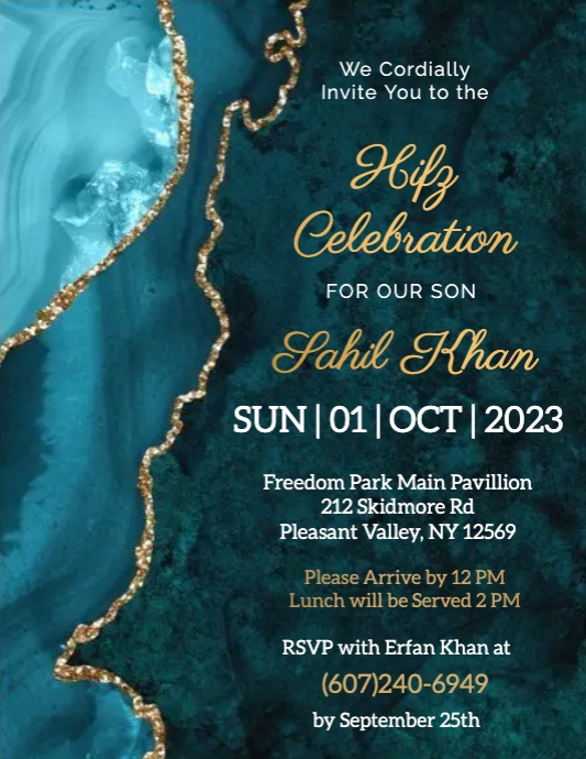 Copy of Sahil Hafiz Ameen Celebration | PosterMyWall