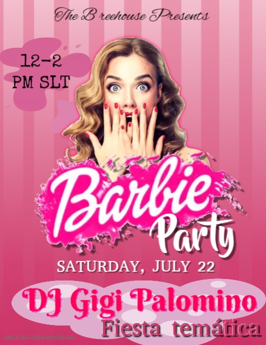 Copy of Barbie Party Flyer video | PosterMyWall
