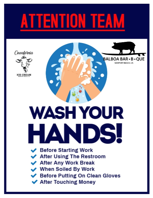 Stop Wash Your Hands! sign poster template | PosterMyWall