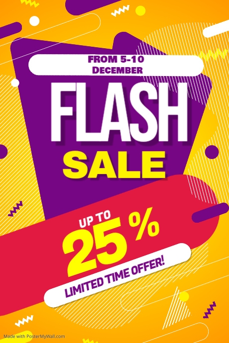 Salinan Flash Sale Promotion Poster Flyer Template | PosterMyWall