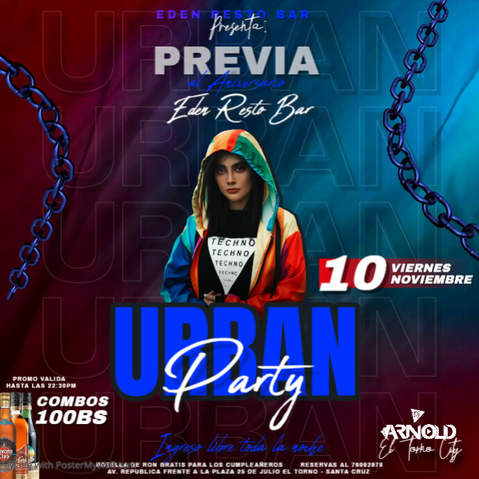 COLOURFUL URBAN PARTY | PosterMyWall