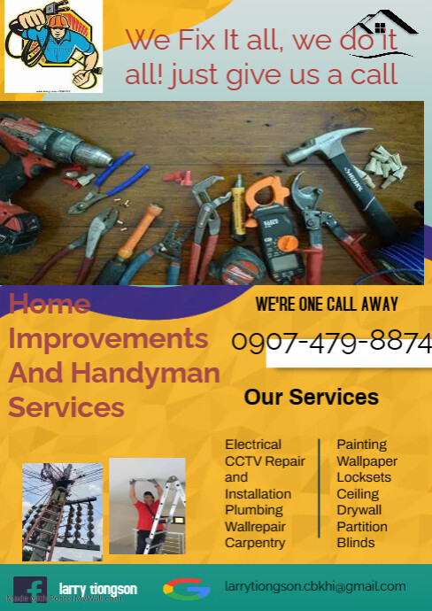 Home repair and handyman services video | PosterMyWall