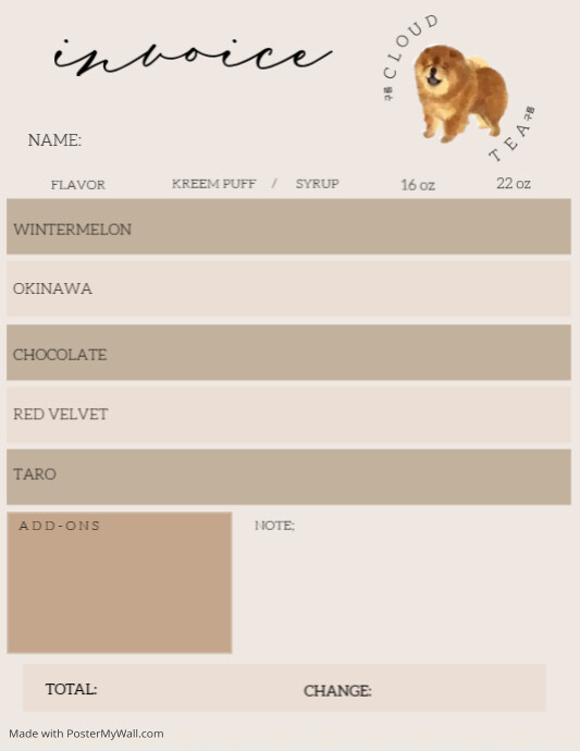 Business Invoice Sales Receipt Form Flyer (2) | PosterMyWall