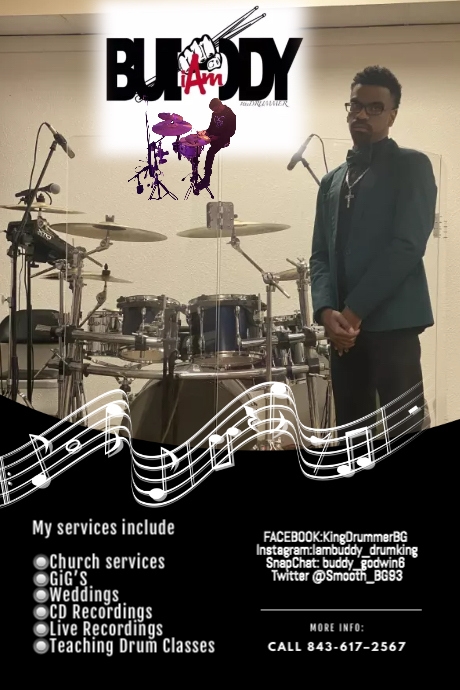 Drum Lessons Flyer Design Template | PosterMyWall