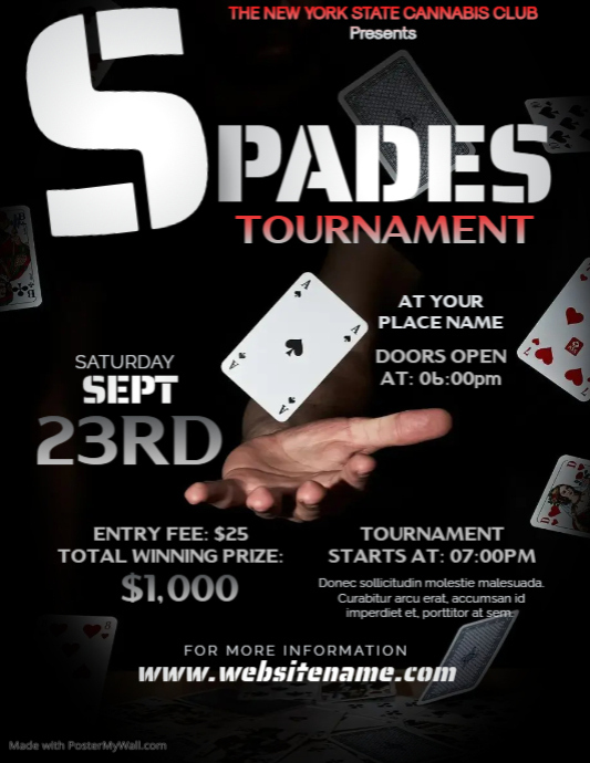 Spades Tournament Flyer | PosterMyWall