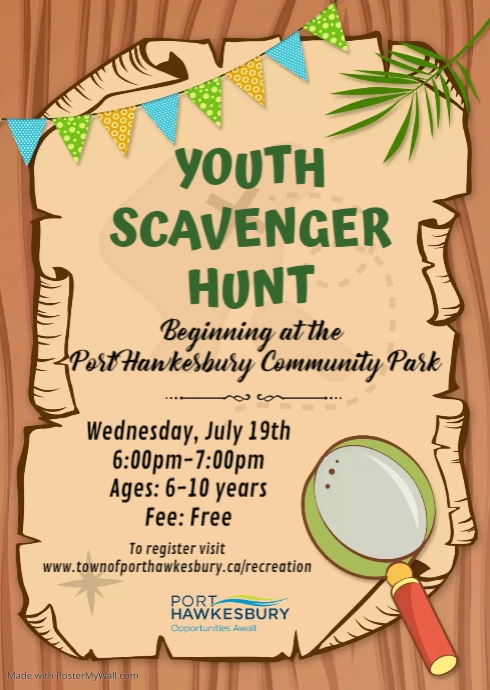Cute scavenger hunt theme invitation | PosterMyWall