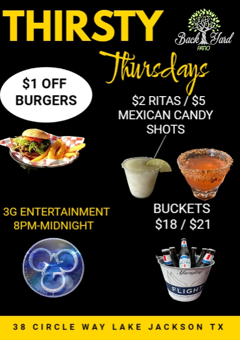 Thirsty Thursdays bar Flyer Template | PosterMyWall