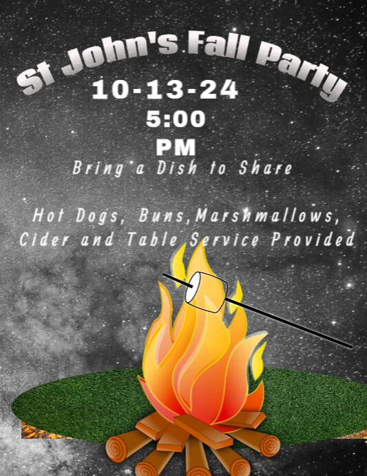 bonfire campfire smores event flyer template | PosterMyWall