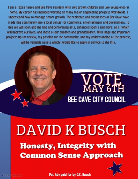 Copy of David Busch for City Council | PosterMyWall