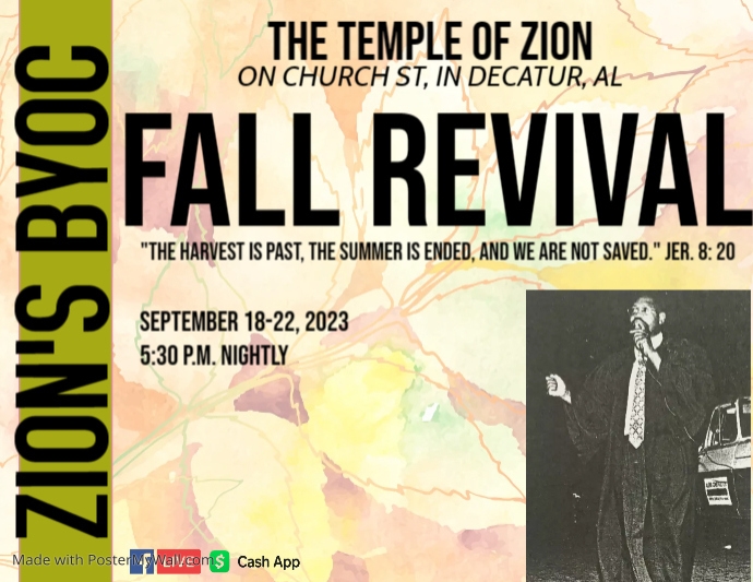 Copy of Church fall revival worship service | PosterMyWall